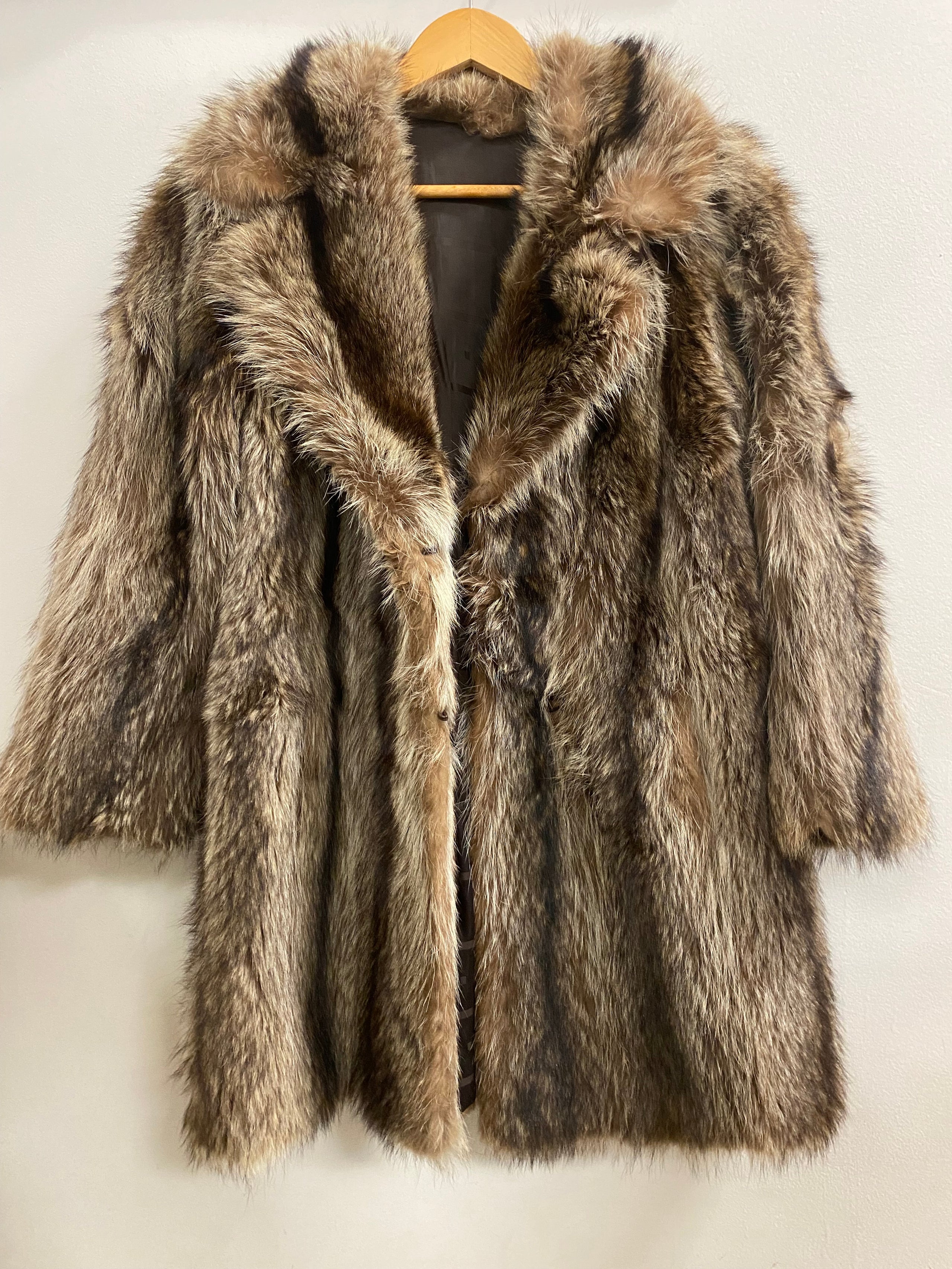 Brown + Cream Blend Fur Coat | Shop Vintage Alley