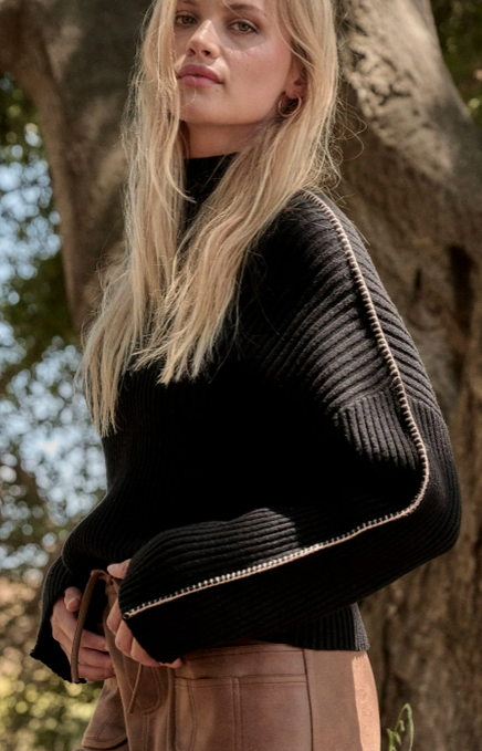 Solid Rib Knit Sweater | Shop Vintage Alley