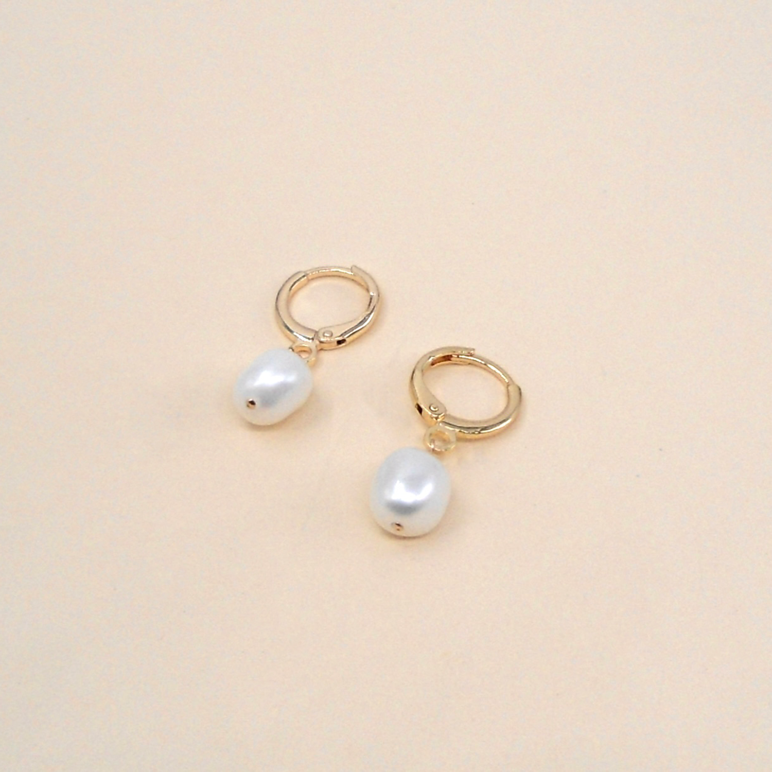 Alina Pearl Hoops | Shop Vintage Alley